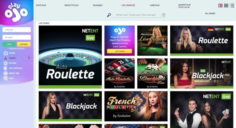 PlayOJO Casino | a real Vegas online casino experience